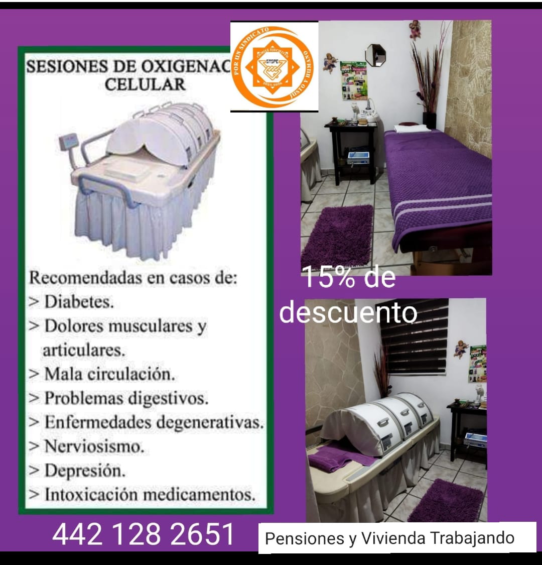 SESIONES DE OXIGENACIÓN CELULAR - STSPE - Sindicato de Trabajadores al ...